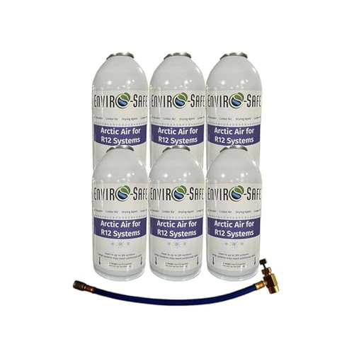 R12 Refrigerant Kit for Cold Air, 6 Can Recharge with Hose & Drying ...