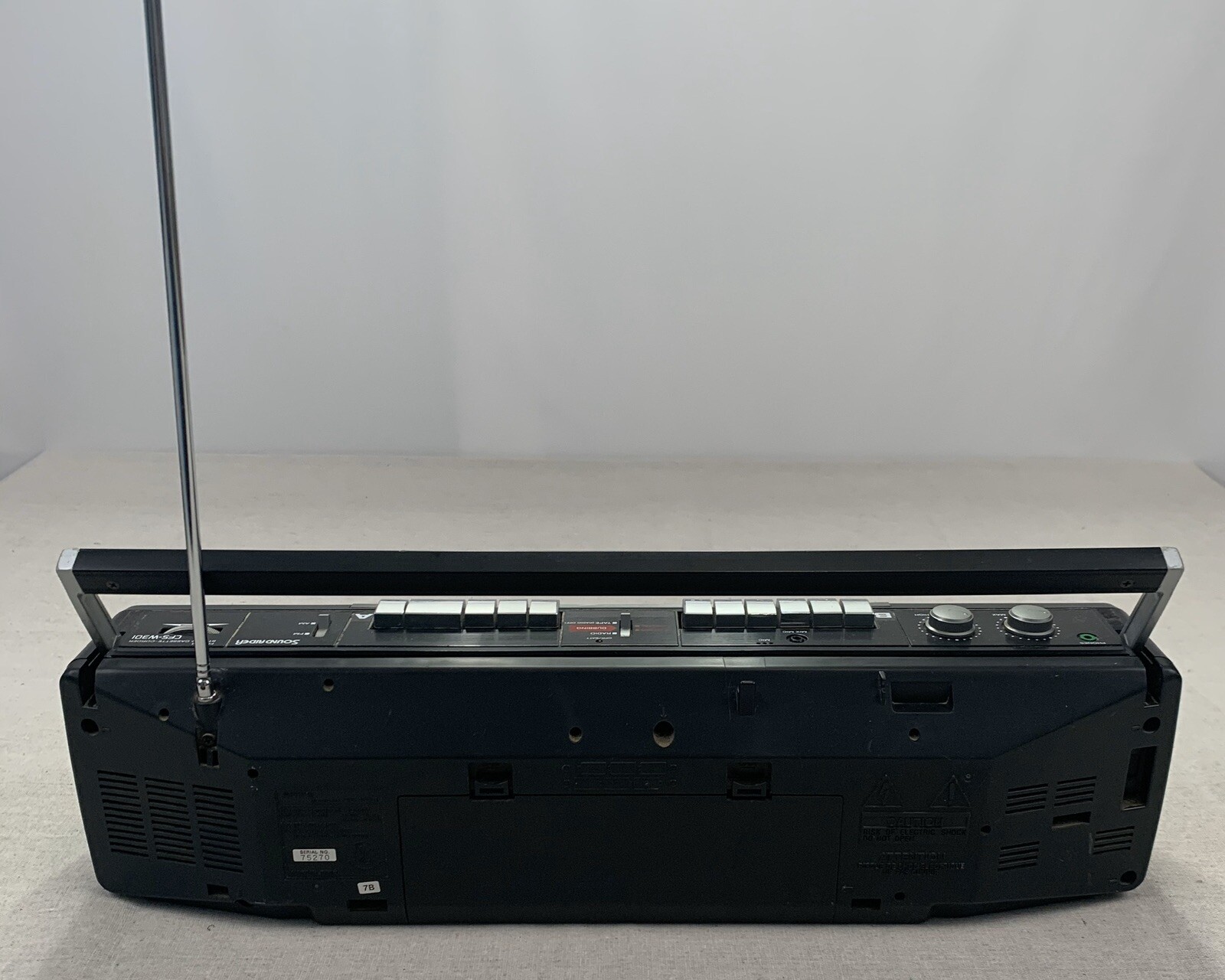 Sony Portable Stereo Boombox CFS-W301 Sound Rider Radio Dual Cassette ...