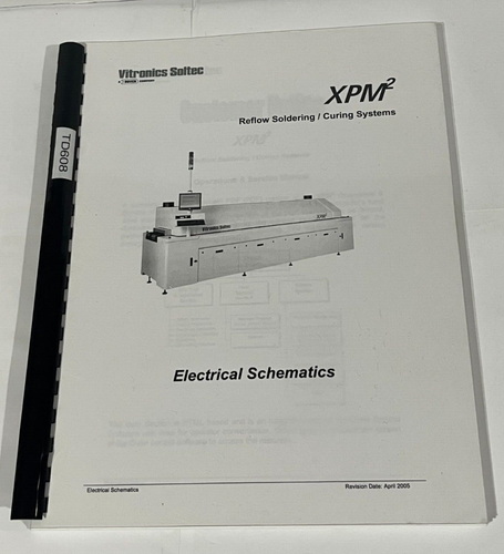 Vitronics Soltec XPM2 Electrical Schematics Manual, Reflow Soldering ...