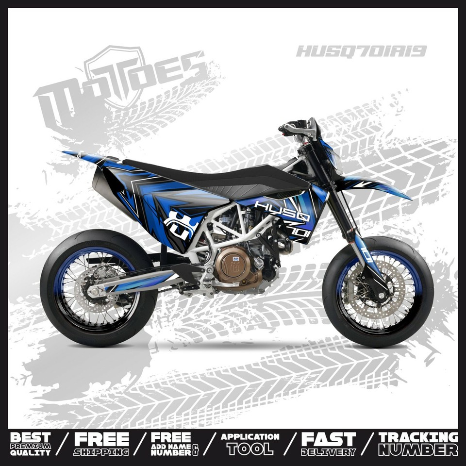 CUSTOM DESIGN FLUO GRAPHIC KIT, FOR HUSQVARNA 701 2016-2024 SUPERMOTO ...
