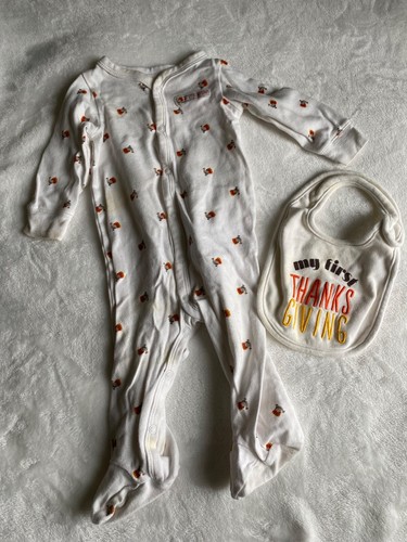Baby Carter White Thanksgiving Wenzy + White Bib 9 Months (OU5) | eBay.de