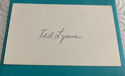 Ted Lyons Signed 3x5 Index Card JSA Baseball Hall of Fame Autographed ...