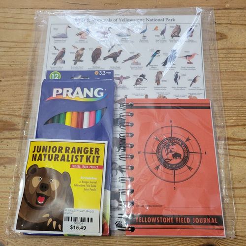 Junior Ranger Naturalist Kit Yellowstone Park Journal Animals Nature ...