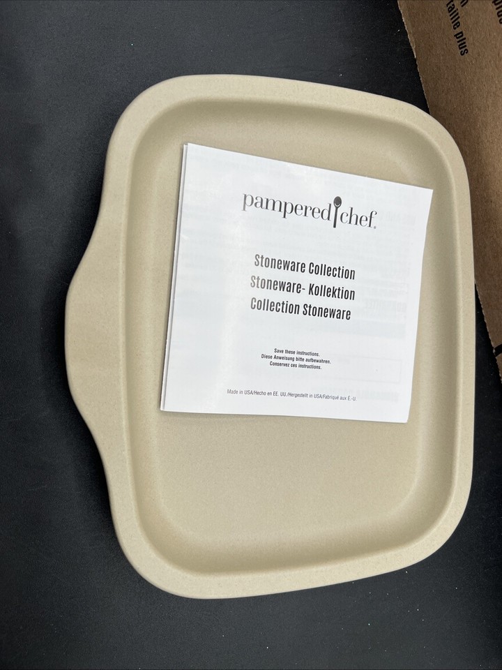 Pampered Chef Small Stone Bar Pan 100256 New in Box Stoneware Bakeware ...