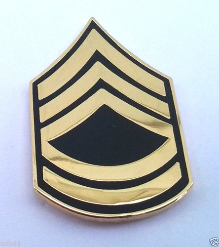 US ARMY RANK E7 SERGEANT FIRST CLASS SFC (1-1/8") Military Hat Pin ...
