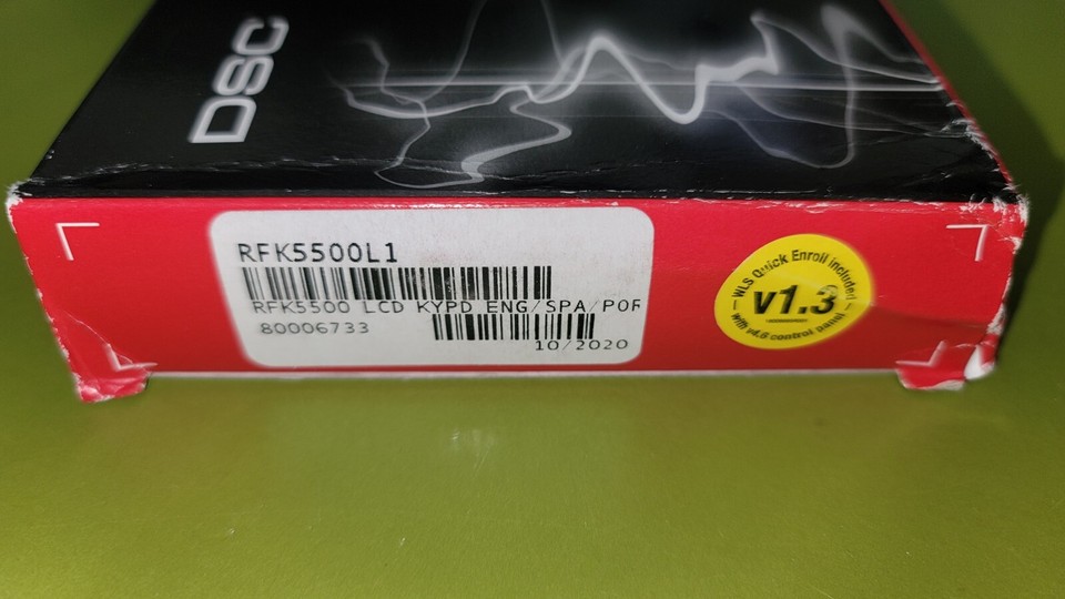 DSC RFK5500 PowerSeries LCD Full Message Keypad w 433 MHz Wireless ...