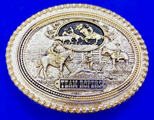 Team Ropers Cowboy Rancher Roping Calf Western Montana Silversmiths ...