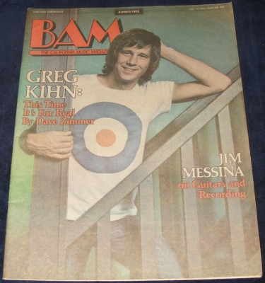 BAM magazine July 31 1981 #109 Greg Kihn Jim Messina RARE | eBay