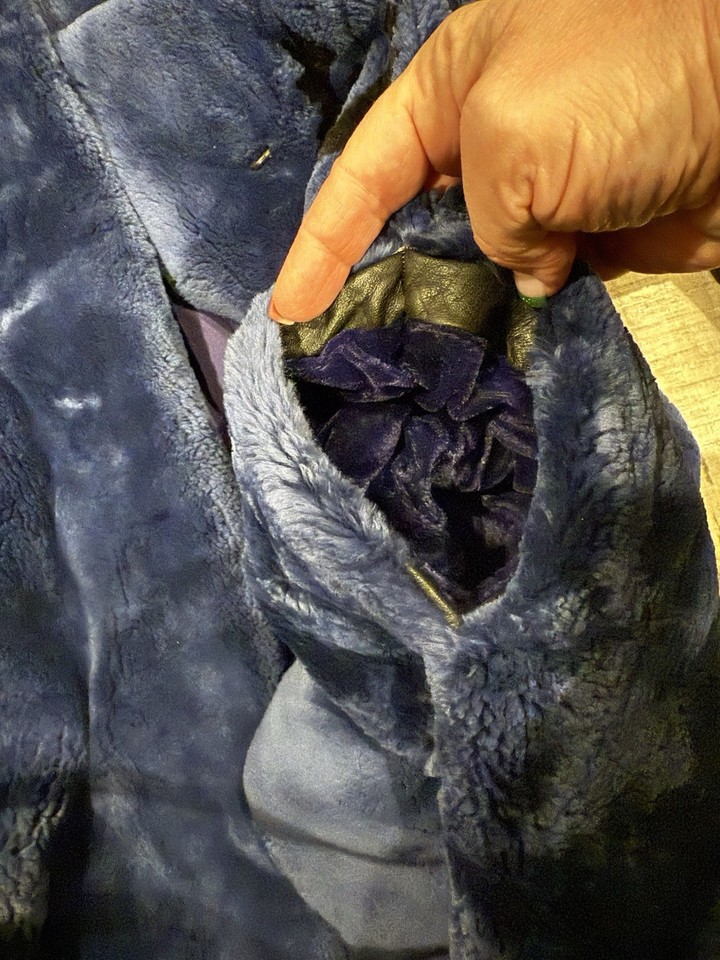 New Yorker Sheared Beaver Fur Coat Large Blue Zuki Inspired | eBay