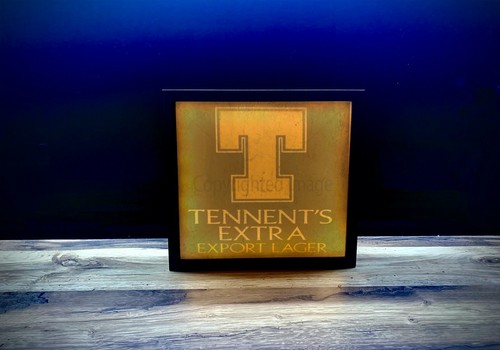 Tennent's Extra PUB BAR VINTAGE LED ILLUMINATED LIGHT BOX SIGN BACKLIT ...