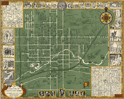 Historical Map Oberlin College Ohio Campus Antique Art Poster Print ...