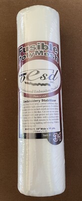 OESD Professional FUSIBLE POLY MESH 11” 10 Yards Embroidery Stabilizer ...