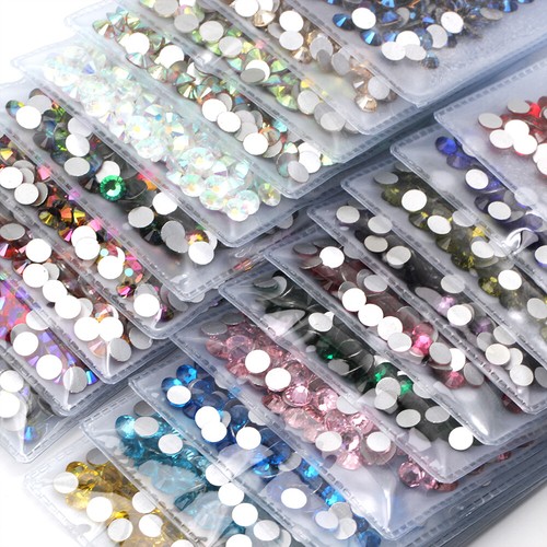 288pcs 6.5mm SS30 Non Hotfix Rhinestones Flatback Glitter Crystal Glass ...