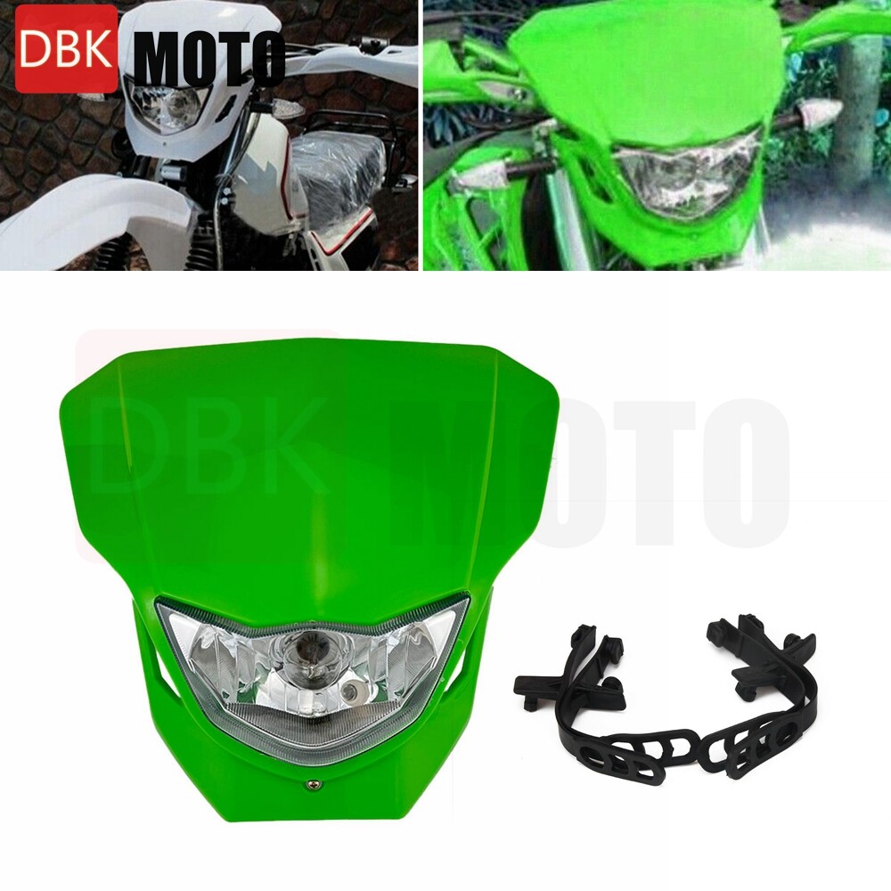 Dirt Bike Headlight For Kawasaki KX KDX KLX 110 125 140 250 300 400 450 ...