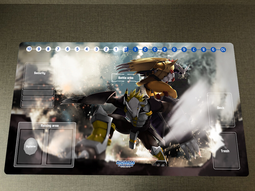 DTCG Playmat Anime Digimon WarGreymon Trading Card Game Mat Play Pad ...