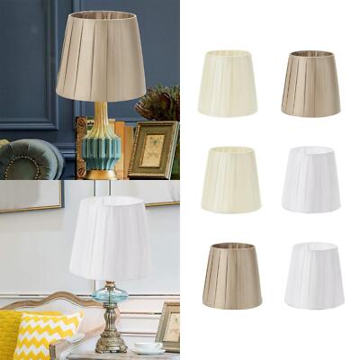 Table Lamp Shade Clip on Lampshade Desk Lamp Cover Decorative Fabric ...