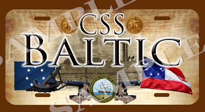 CSS Baltic Confederate Naval American Civil War Themed vehicle license ...