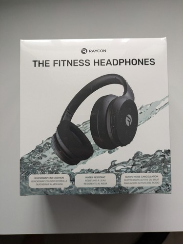 Raycon The Fitness Headphones Over Ear Wireless Noise Cancelling Black ...