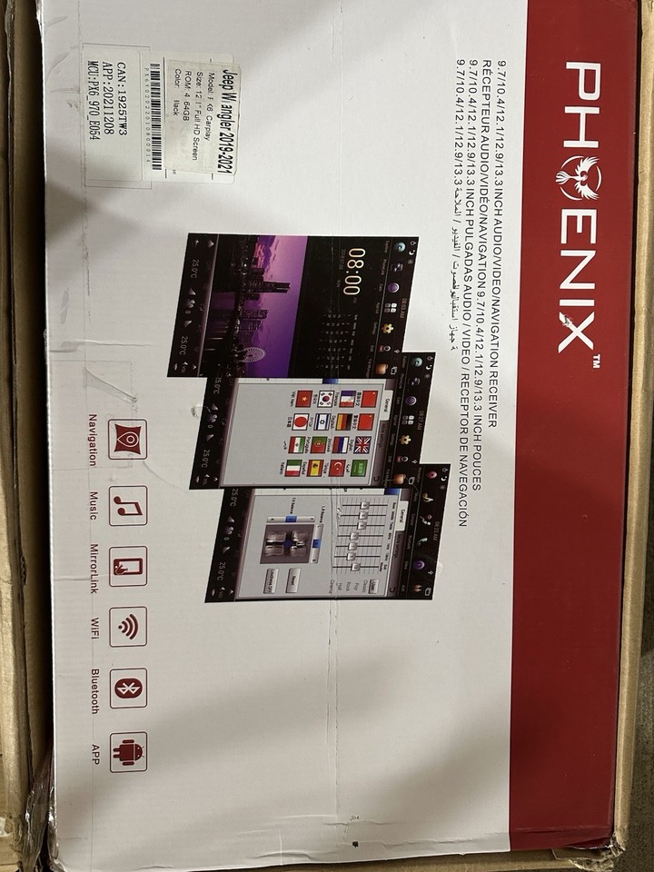 Phoenix Automotive 12.10-Inch Android 13 Vertical Screen Navigation ...