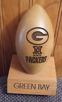 Green Bay Packers NFC North Engraved Wood Football by Grid Works | eBay