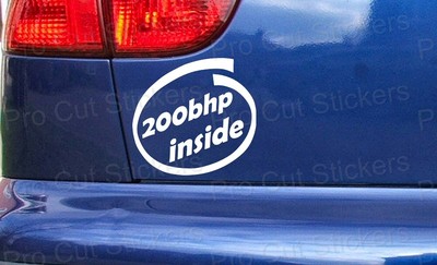 Custom Text Your BHP figure inside sticker Die Cut Car Bumper Stickers ...