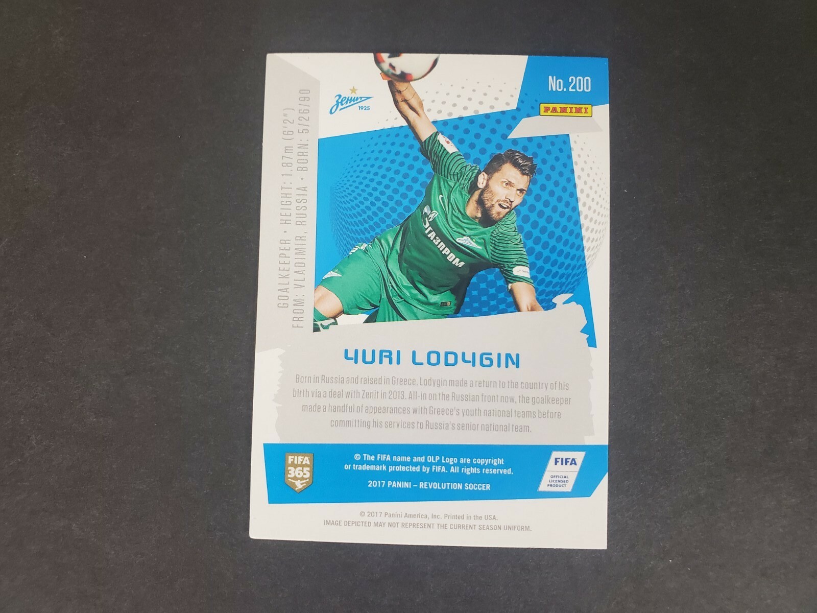 2017 Panini Revolution - #200 Yuri Lodygin for sale online | eBay