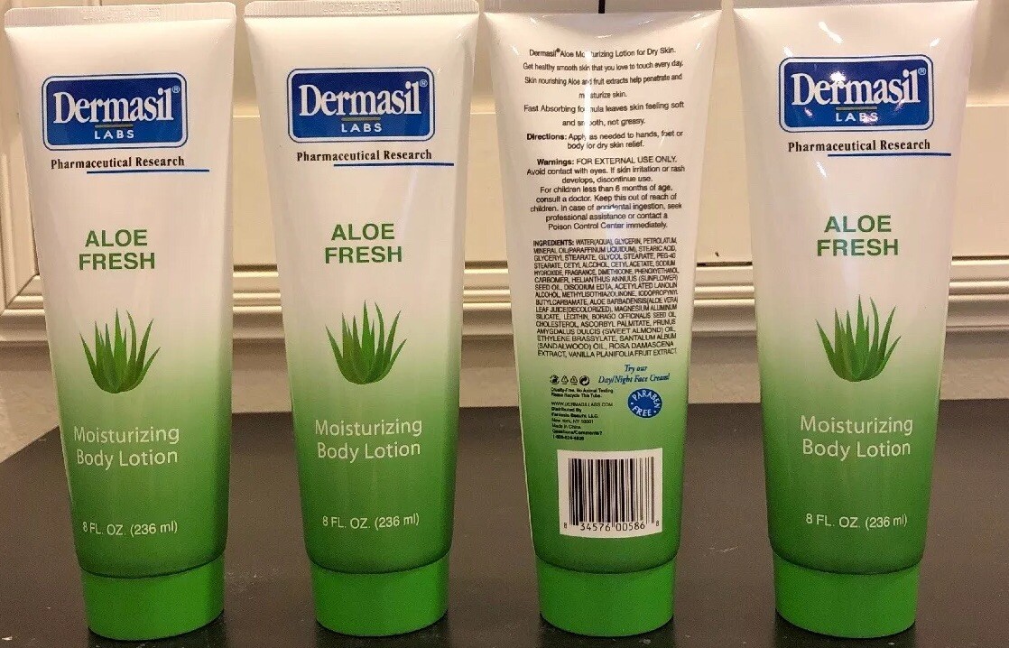 4 New Dermasil Labs ALOE FRESH Moisturizing Body Lotion 8oz Tubes | eBay