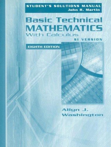 Basic Technical Mathematics with Calculus, SI Version : Student's ...