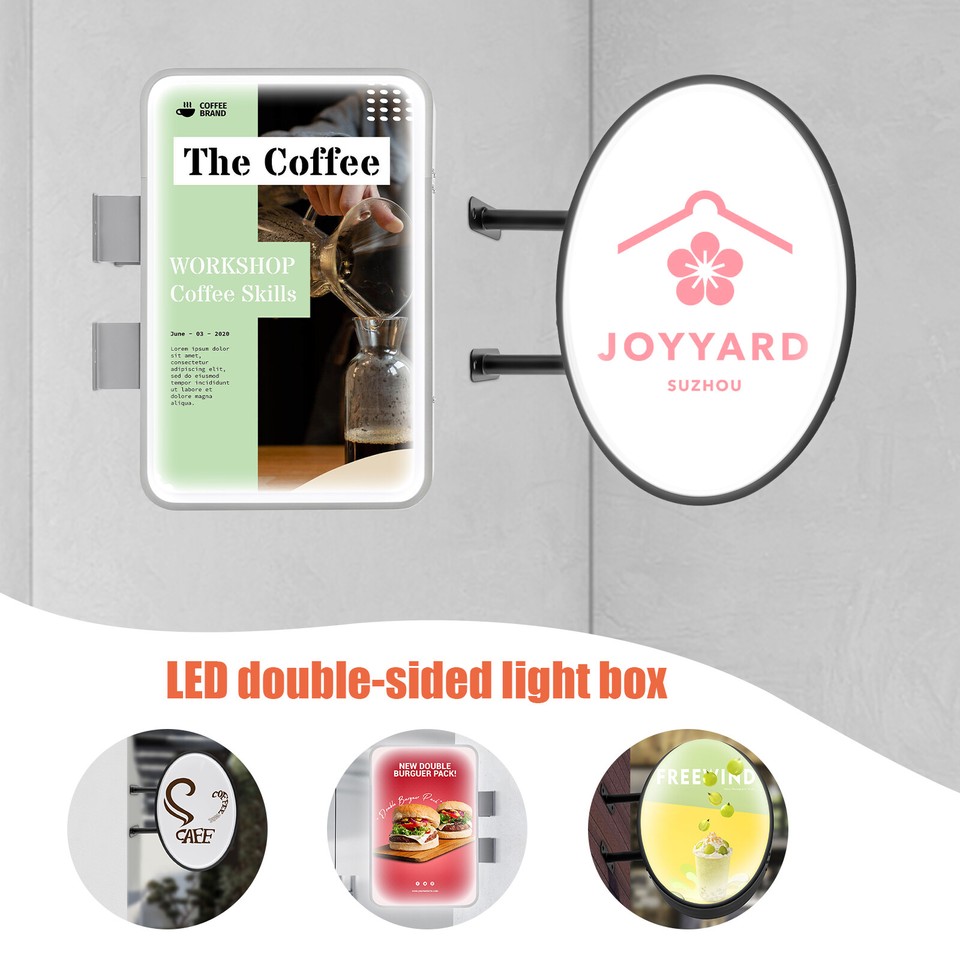 LED Double-sided Advertising Light Box Illuminated Projecting Sign ...