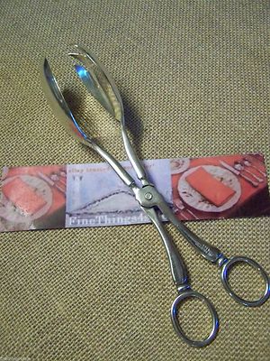 ENGLISH SHEFFIELD SILVER SERVING TONG / SALAD TONG SETS 1 PAIR of TONGS ...