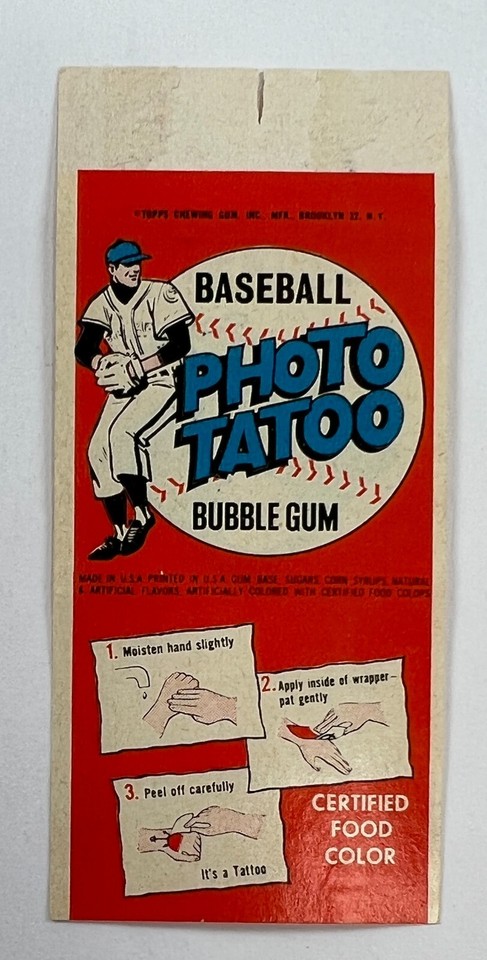 1964 Topps Baseball Photo Tatoo Tattoos Kansas City Athletics 127E-04 ...