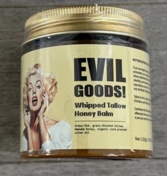 EVIL GOODS 4.23oz Whipped Tallow Honey Balm Skin Hydrating Moisturizer ...