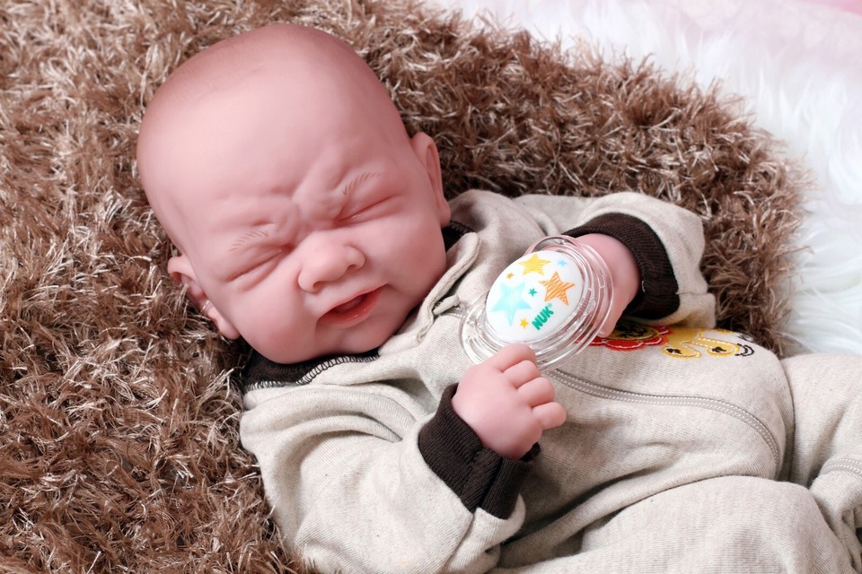 Baby Boy Crying Doll Newborn Berenguer 14" Real Reborn Vinyl Preemie ...