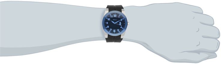 Relic by Fossil Men Watch 42mm Silver Tone Black Band Blue Dial ZR11861 ...