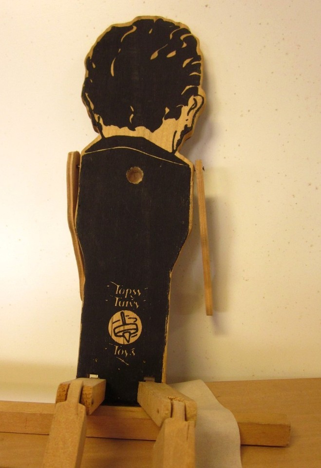 TOPSY TURVY TOYS vtg limberjack man Spiro Agnew dancing board and stick ...