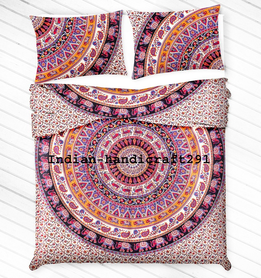 Bedding Set Duvet Doona Quilt Cover King Size Cotton Mandala Hippie ...