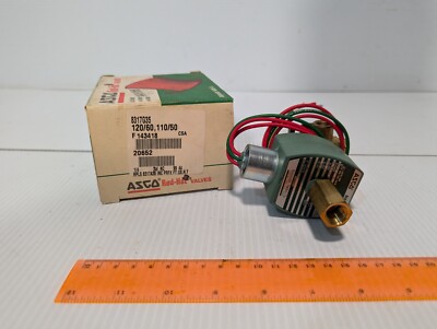 ASCO 8317G35 solenoid valve, 110/120VAC, 1/4", 5-150PSI WG, 10-95PSI O ...