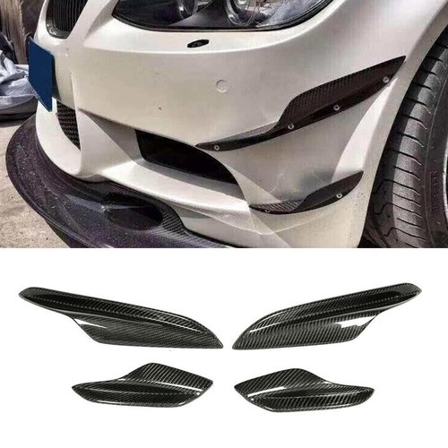 Carbon Fiber Front Bumper Fins Splitter Canard Wing For BMW E90 E92 E93 ...