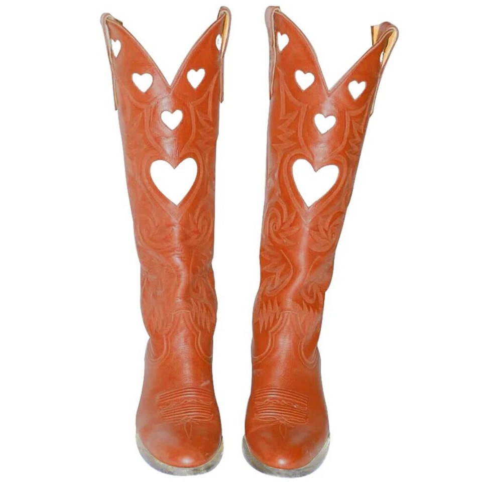 Womens Cowboy Cowgirl Boots Heart-shaped Design Fashion Western Boots ...