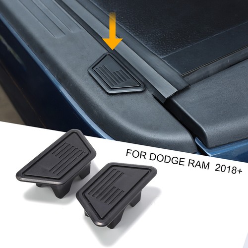 Black Rear Truck Bed Stake Hole Cover Plugs For Dodge Ram 1500 2018 ...