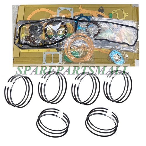 New Overhaul Re-ring Kit Fit For Komatsu Mitsubishi 6D22 6D22T Engine ...