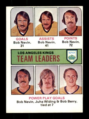 1975-76 Topps #320 Bob Nevin/Juha Widing/Bob Berry VGEX Kings TL 546629 ...