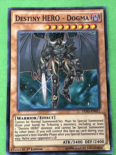 Yu-Gi-Oh! TCG Destiny HERO - Dogma Destiny Soldiers DESO-EN011 1st ...