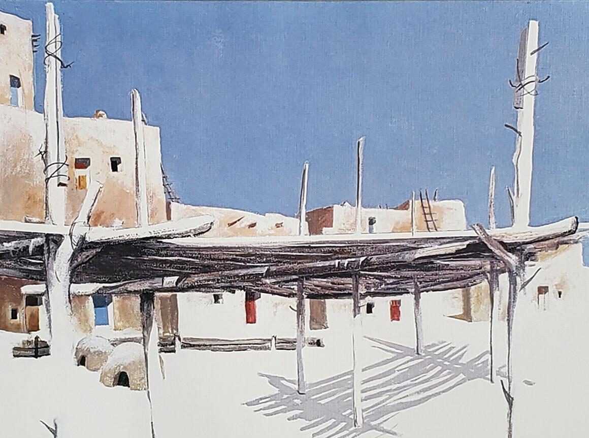 James Harrill, "Sun and Ramada", 26.125"h x 17.375"w image", signed ...