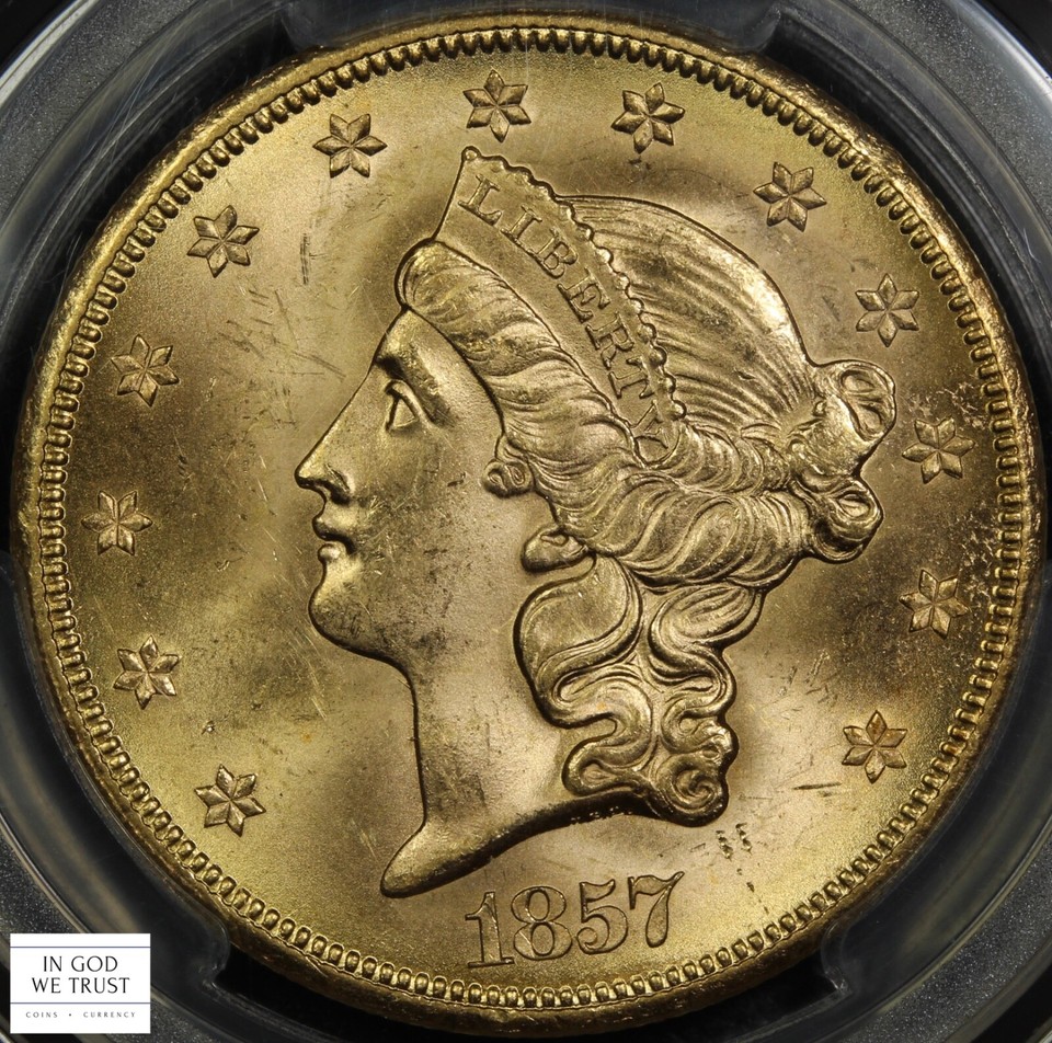 1857 S SS Central America Shipwreck Liberty Gold Double Eagle PCGS MS 63 CAC | eBay