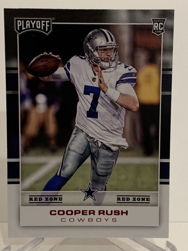 2017 PANINI PLAYOFF COOPER RUSH RED ZONE Rookie RC #266 Dallas Cowboys ...