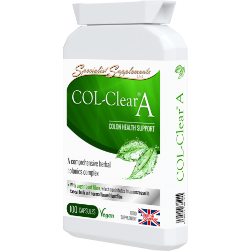COL-Clear A 100 Veg-Capsules Colon Health Support Sugar Beet Fibre ...