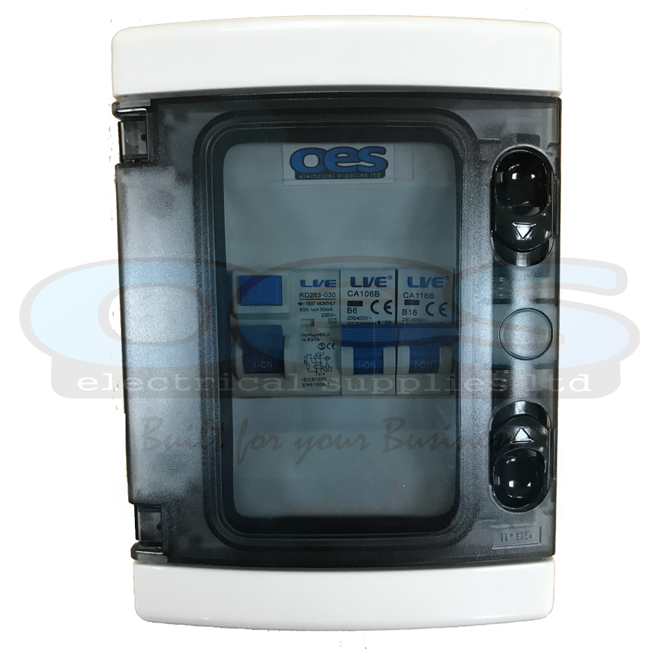 FUSEBOX CONSUMER UNIT 2 WAY GARAGE SHED CAMPER VAN CARAVAN WITH RCD AND ...