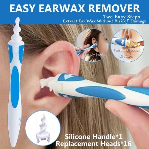 1/2x Ear Wax Soft Cleaner Removal 16 head earwax Remover Spiral Tip ...