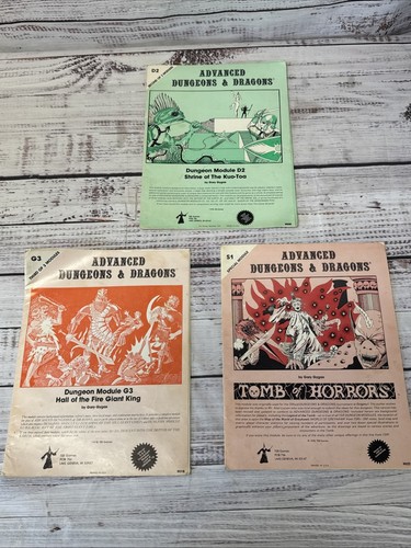 Advanced Dungeons & Dragons Tomb of Horrors module S1, D2, G3 1978 ...